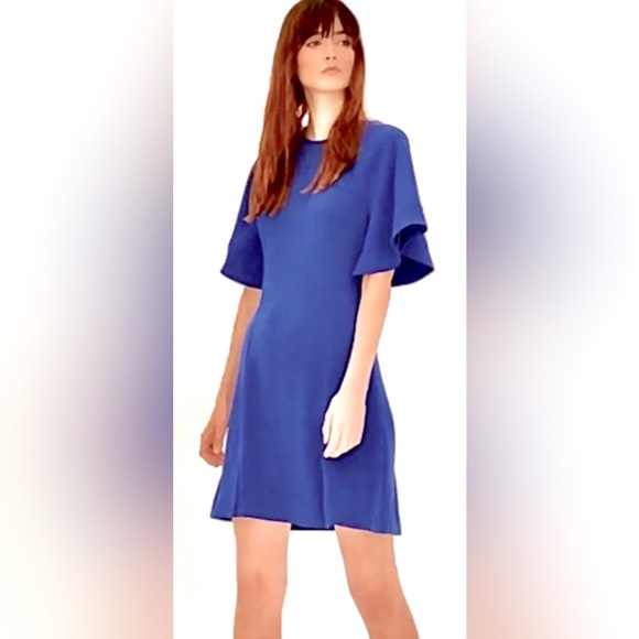 Sandro | Dresses | Sandro Paris Yoko Fluted Day Dress In Lightweight ...